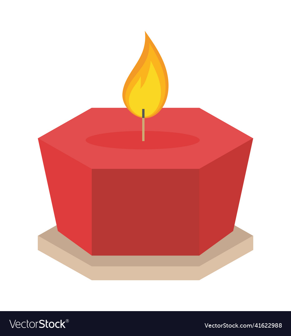 Red candle light Royalty Free Vector Image - VectorStock