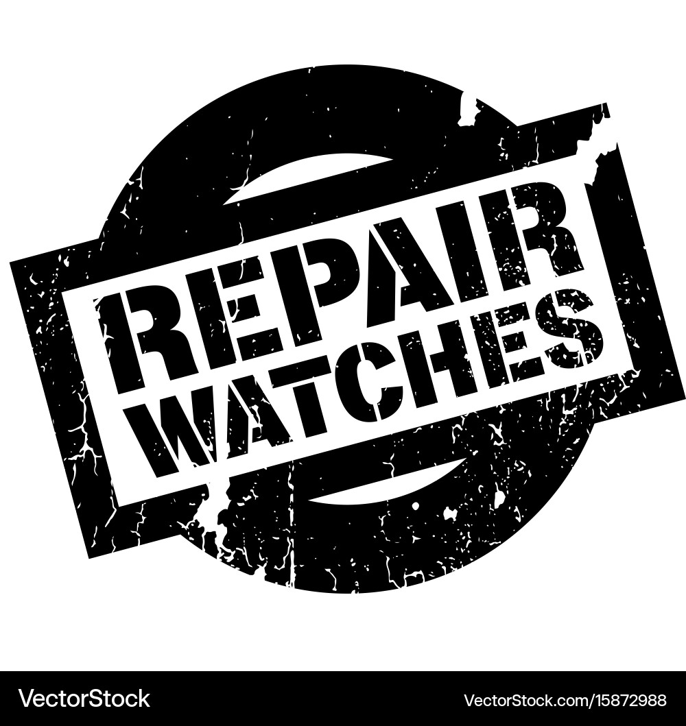 Repair watches rubber stamp Royalty Free Vector Image