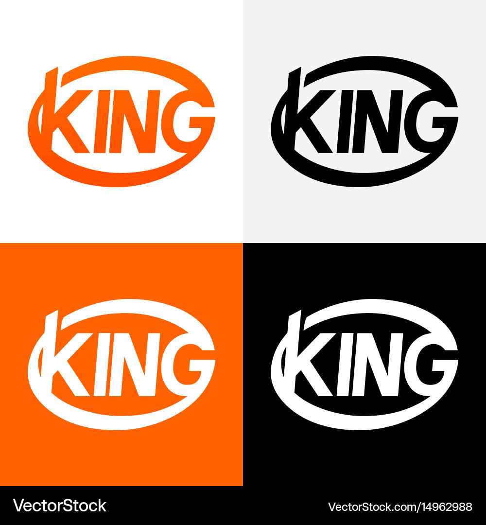 Round modern logo of king Royalty Free Vector Image