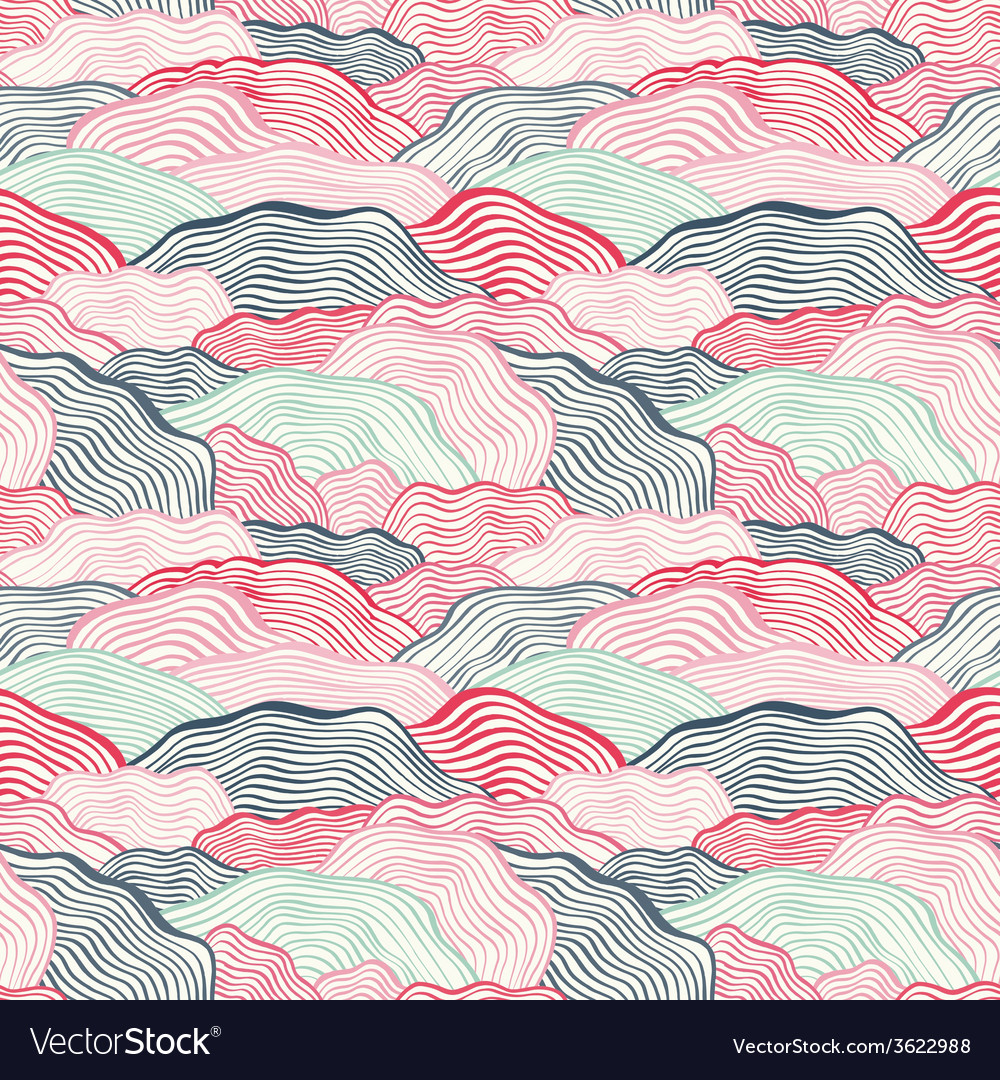 Seamless pattern with wavy scale texture Vector Image