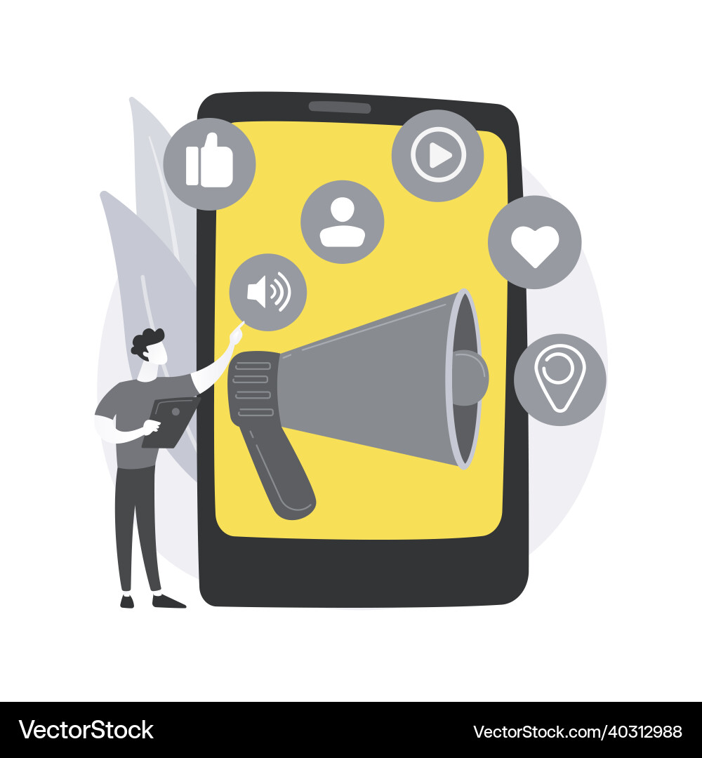 Social media management abstract concept Vector Image