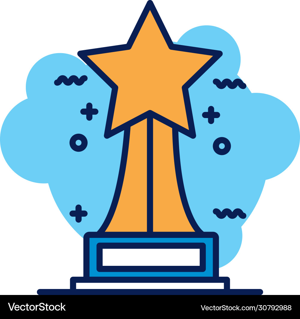 Star trophy detail style icon Royalty Free Vector Image