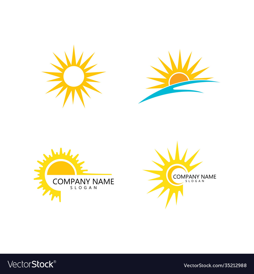 Sun logo Royalty Free Vector Image - VectorStock