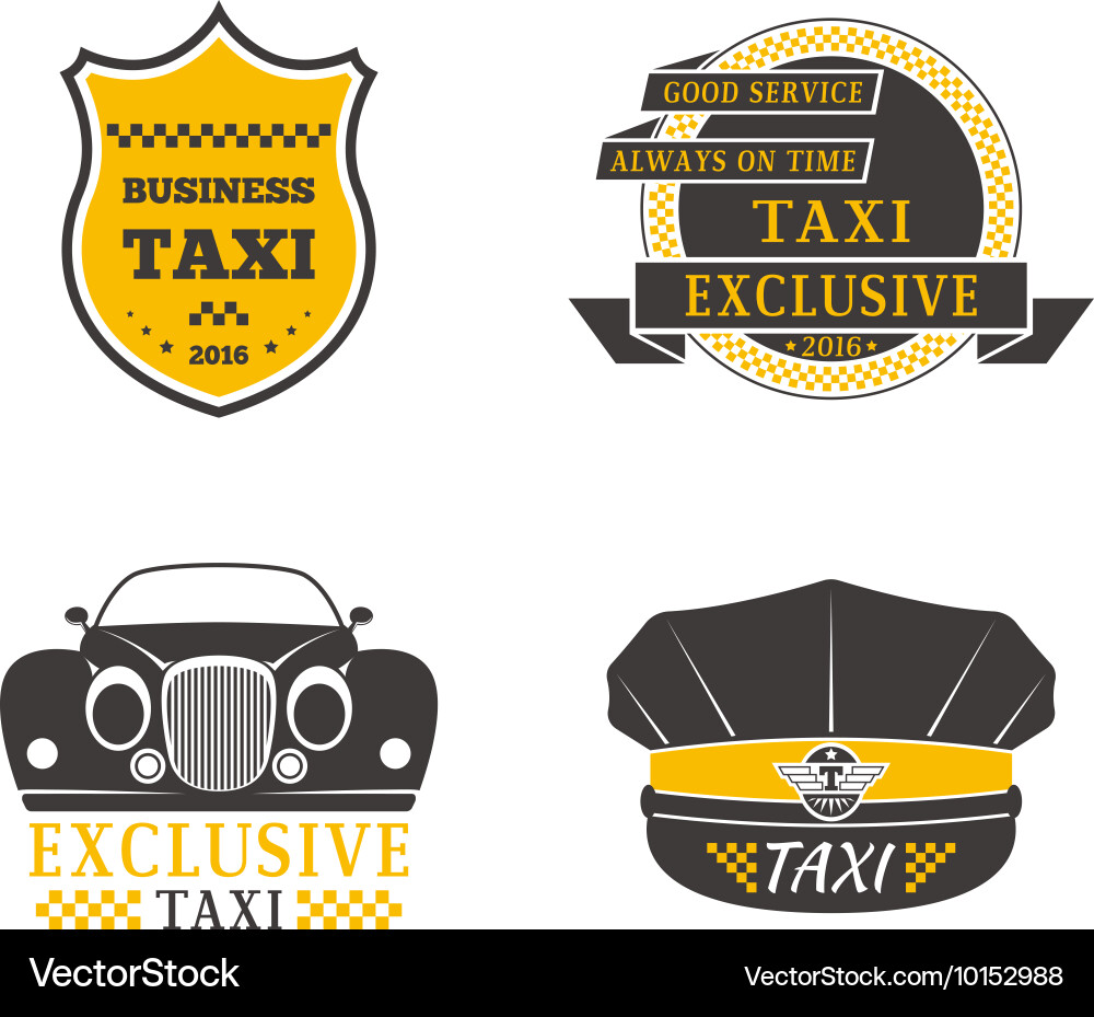 Taxi logo badge Royalty Free Vector Image - VectorStock