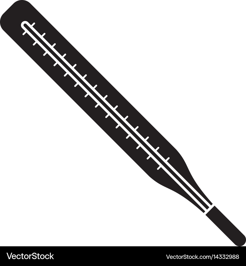 Thermometer scale measuring icon pictogram Vector Image