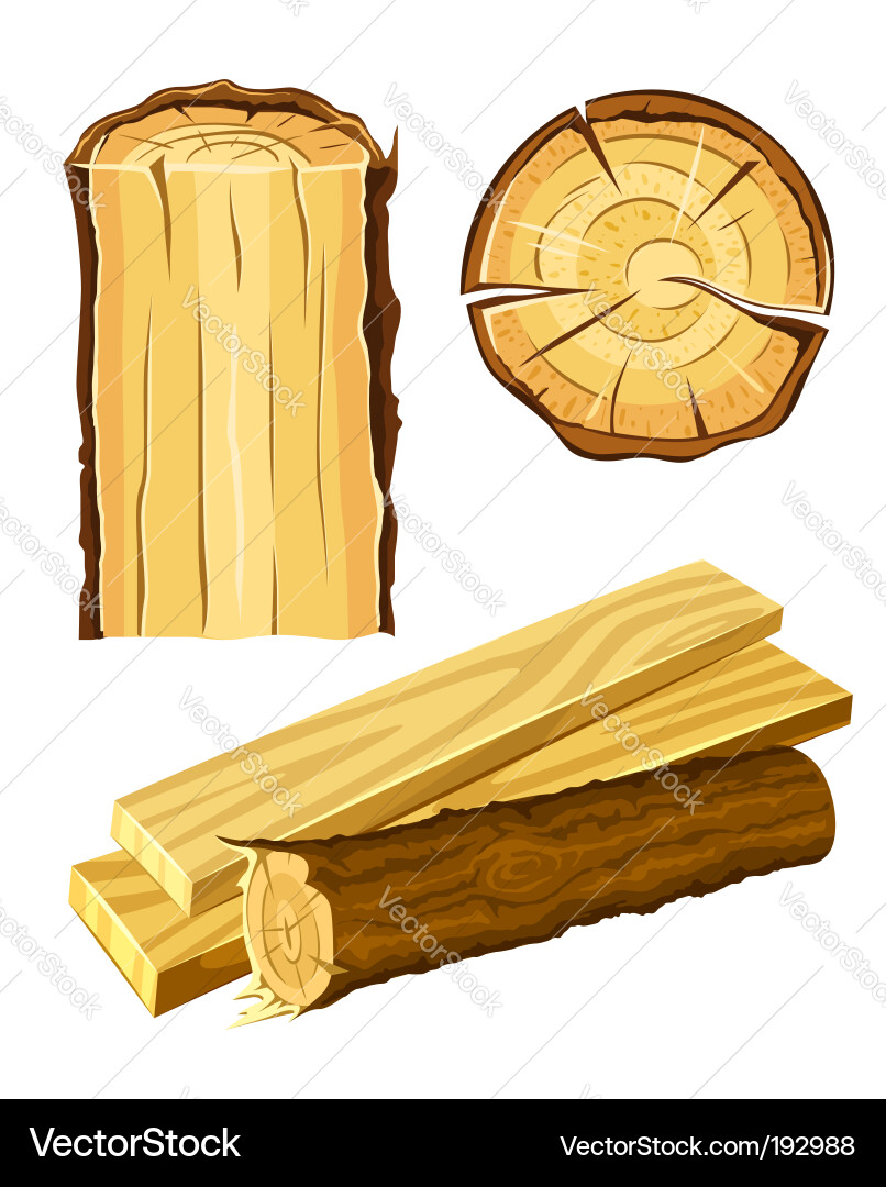 Wooden material wood and board Royalty Free Vector Image
