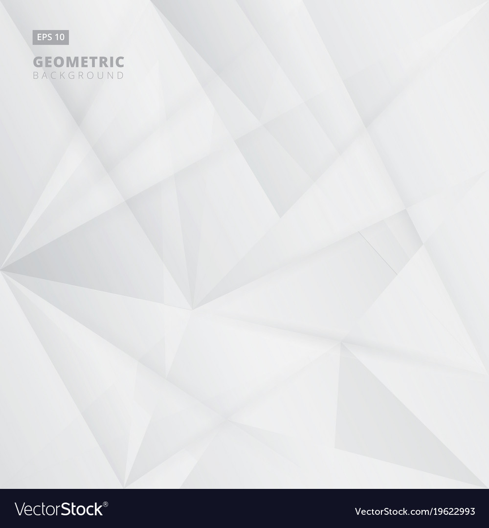 Abstract gray and white lowpoly background Vector Image