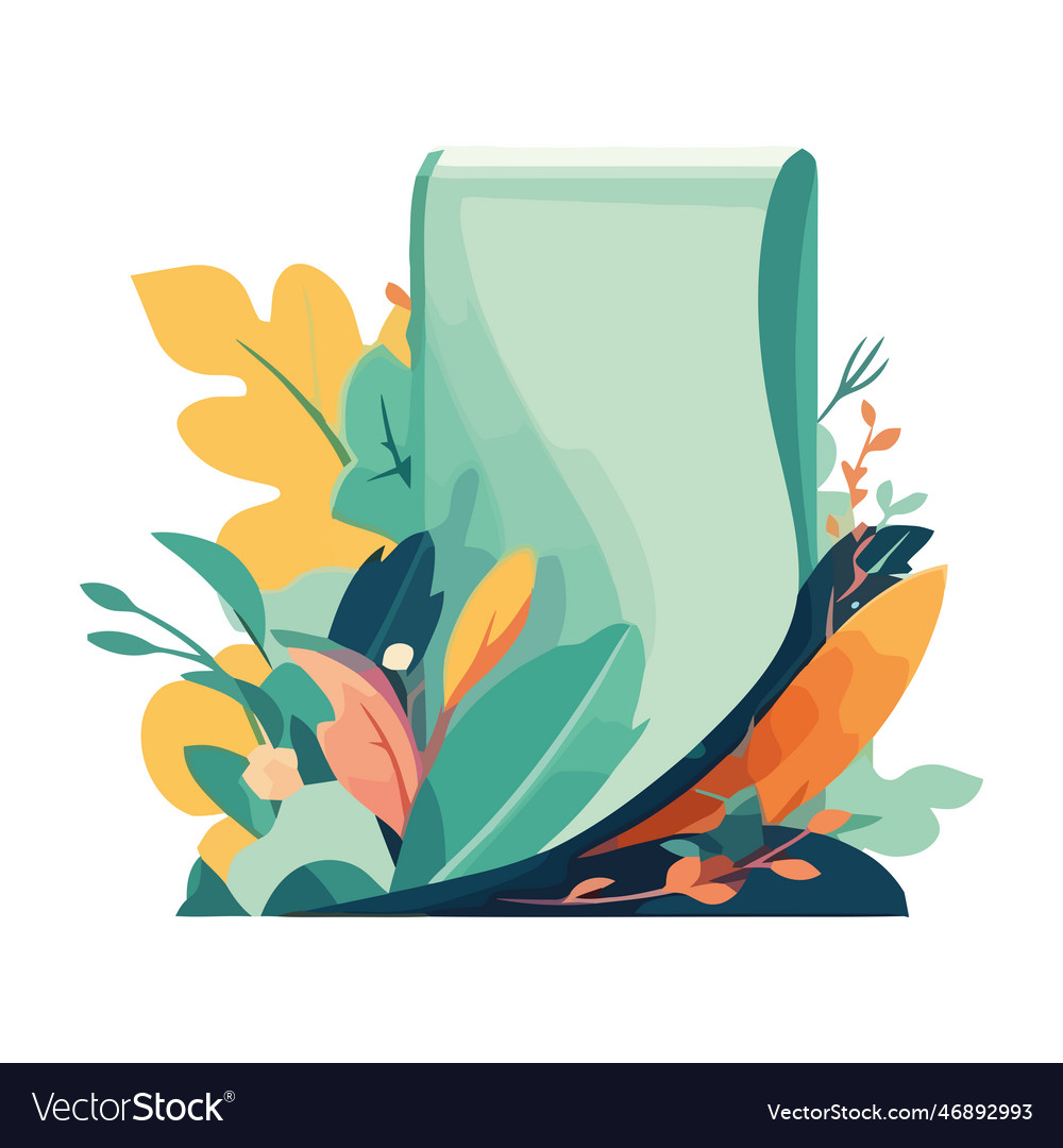 Abstract nature with yellow blossom Royalty Free Vector