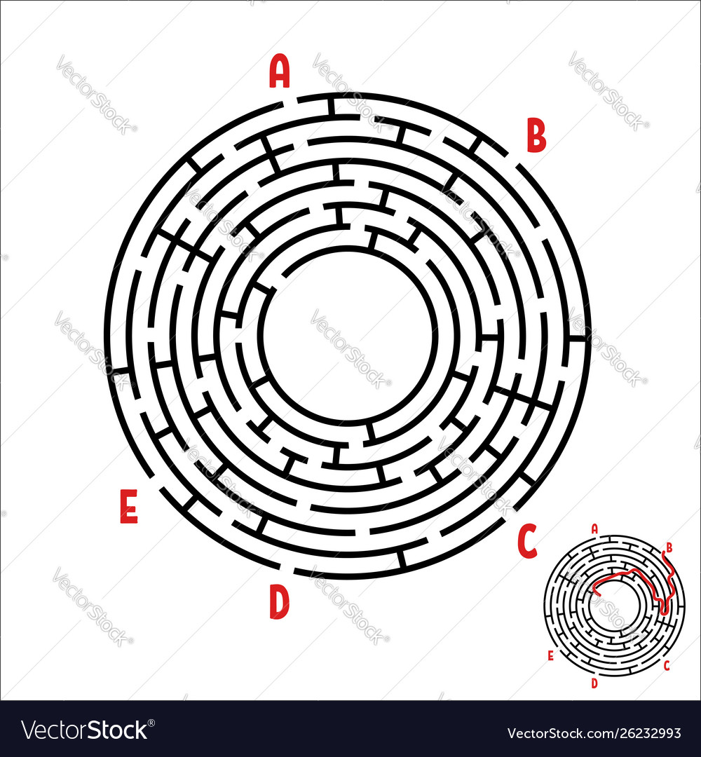 Abstract round maze game for kids children Vector Image Abstract round maze game for kids children Vector Image