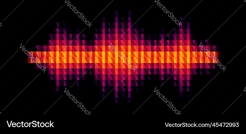 Audio or music shiny sound waveform with Vector Image