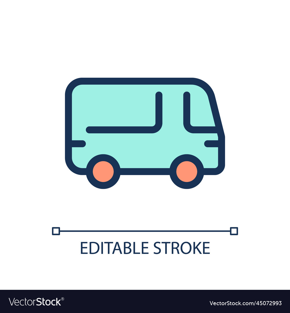 Bus pixel perfect rgb color ui icon Royalty Free Vector