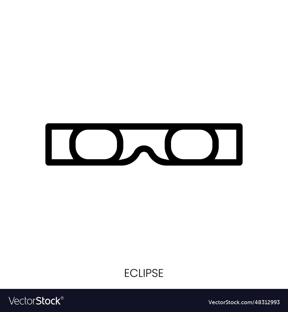Eclipse icon line art style design isolated Vector Image