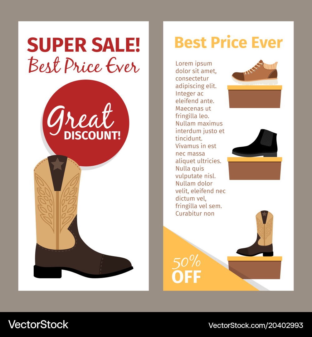 Men leather beige autumn boots flyers Royalty Free Vector