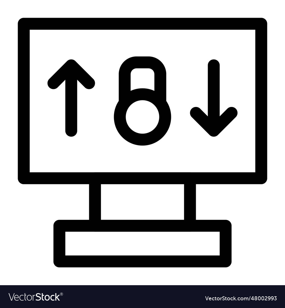 Ransomware hacking the desktop system encryption Vector Image