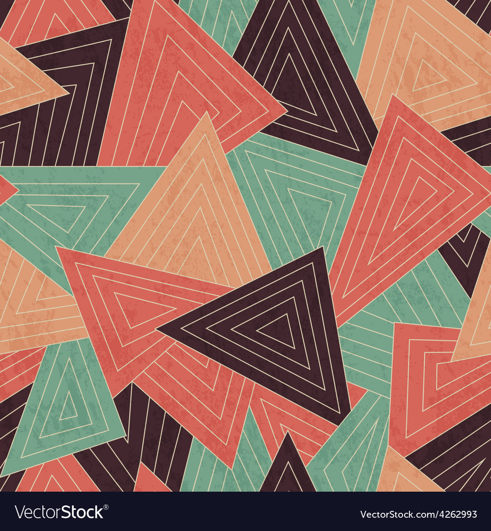 Retro scattered triangle seamless pattern Vector Image