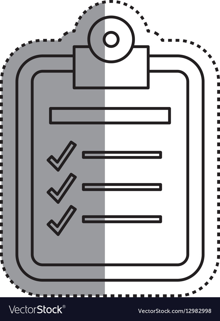 Checklist document sheet Royalty Free Vector Image