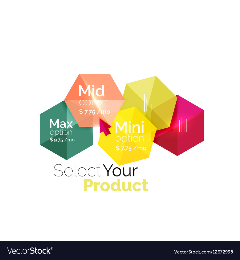 Option select template Royalty Free Vector Image