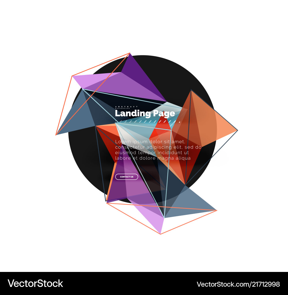 Polygonal geometric design abstract shape made Vector Image