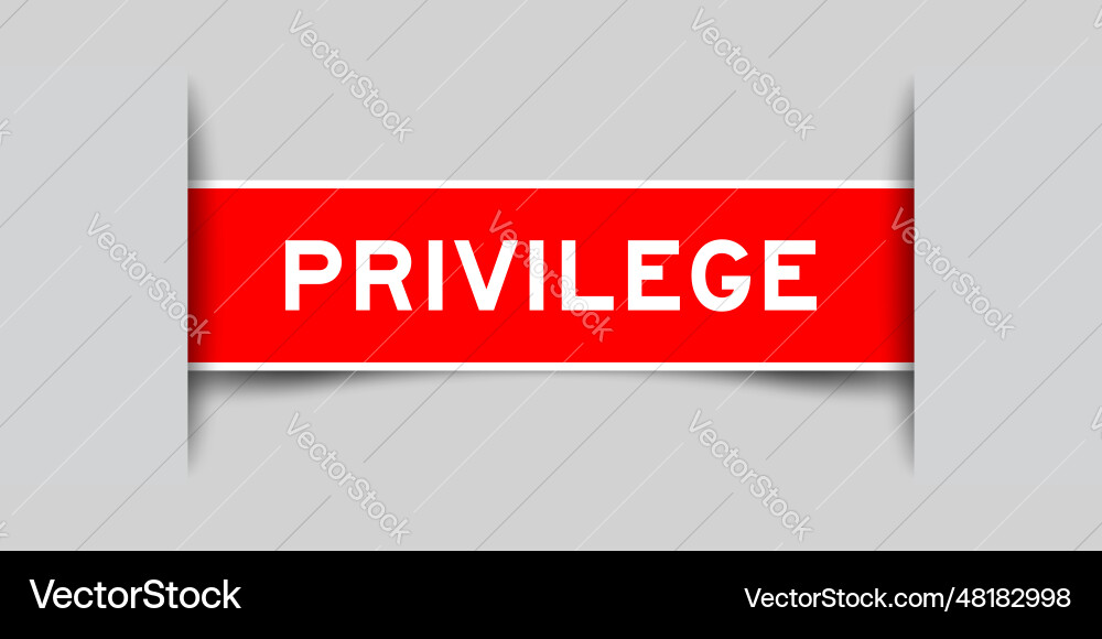 Red color square label sticker with word Vector Image