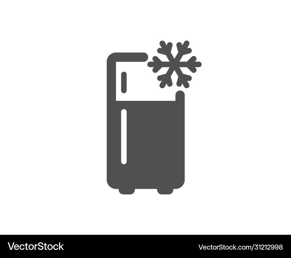 Single chamber refrigerator icon fridge sign Vector Image