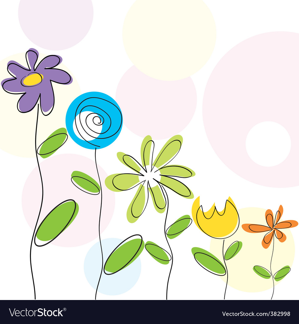 Spring flowers Royalty Free Vector Image - VectorStock