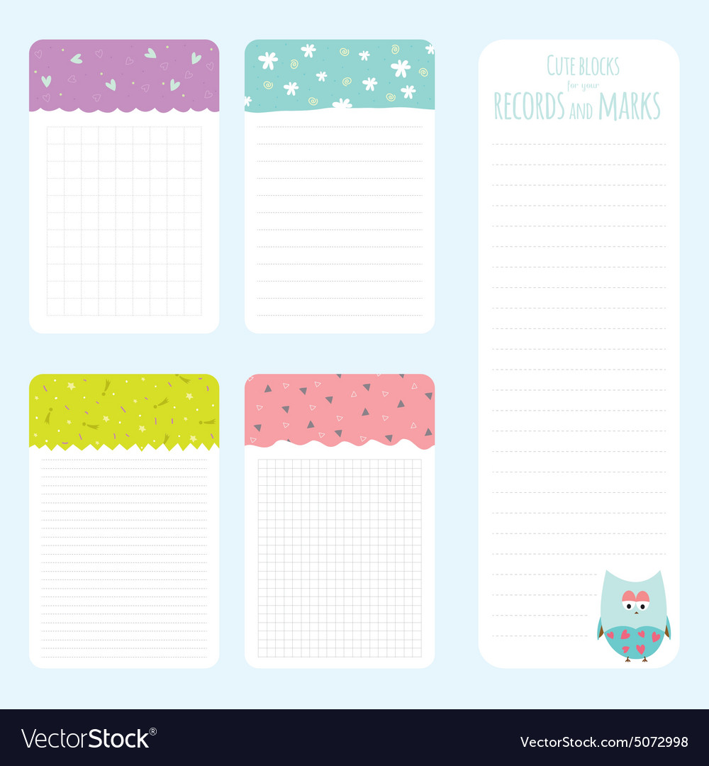 Template for school notebook diary and organizers Vector Image Template for school notebook diary and organizers Vector Image
