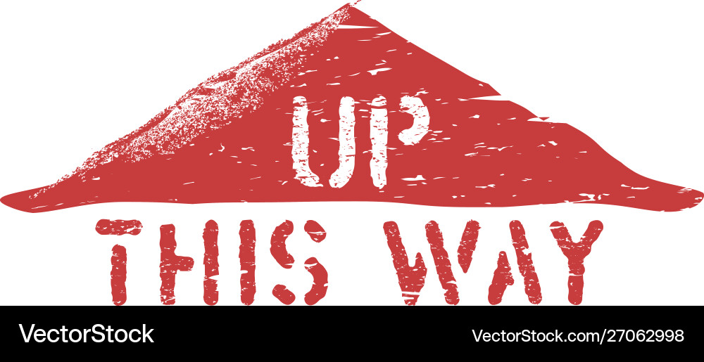 This way up top stamp imprint for cargo shipping Vector Image