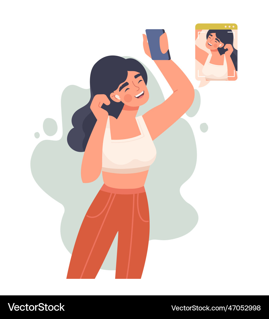 Woman with smartphone Royalty Free Vector Image