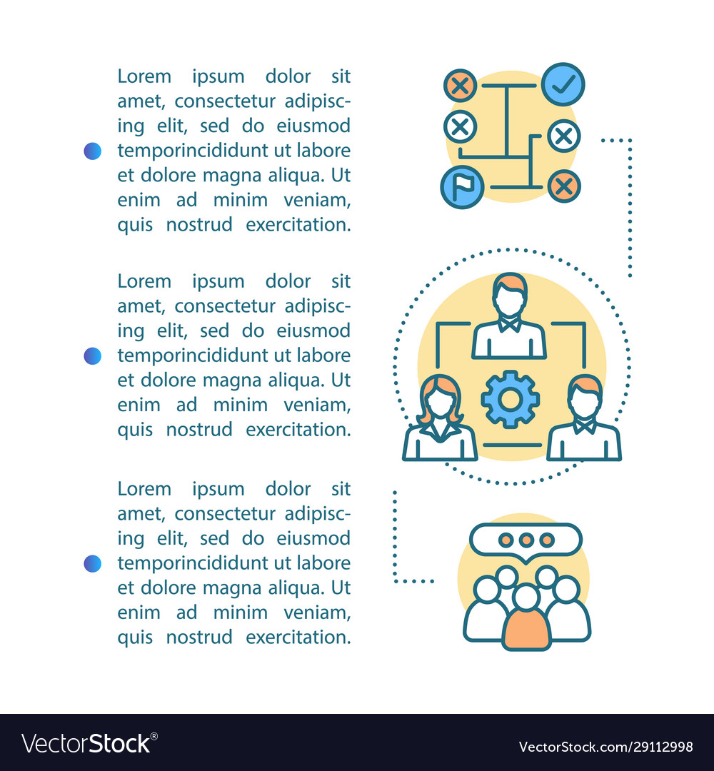 Workforce article page template Royalty Free Vector Image