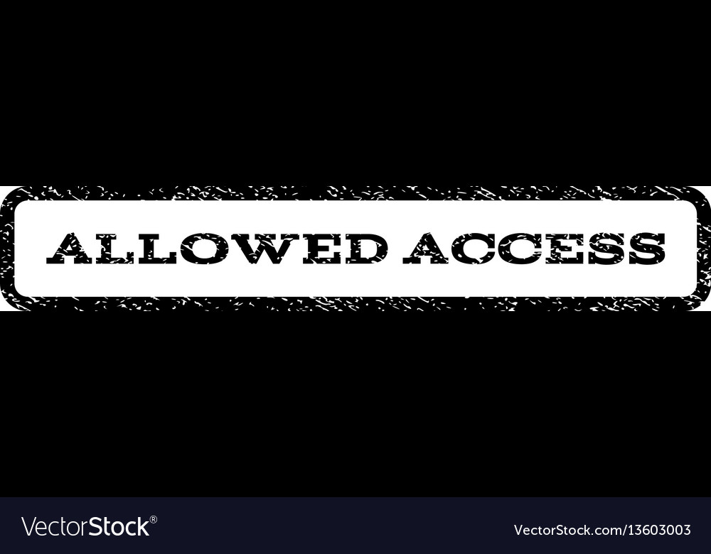 Allowed access watermark stamp Royalty Free Vector Image
