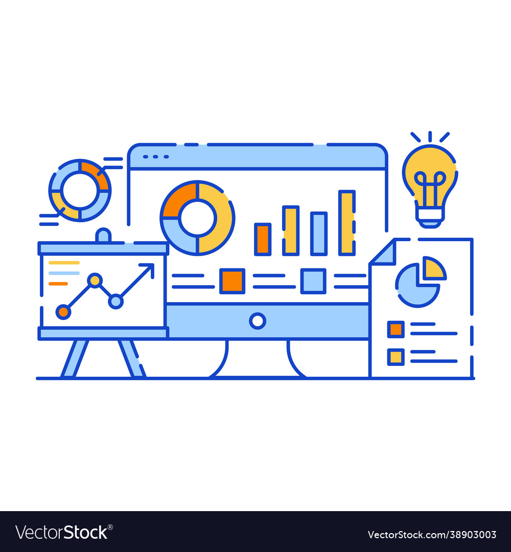 Analysis training Royalty Free Vector Image - VectorStock