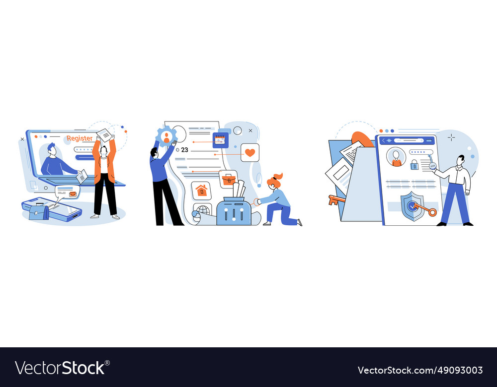 Authentication access to certain features Vector Image