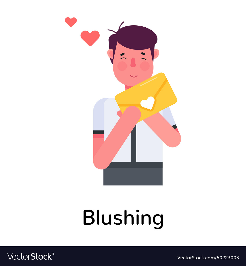 Blushing Royalty Free Vector Image - VectorStock