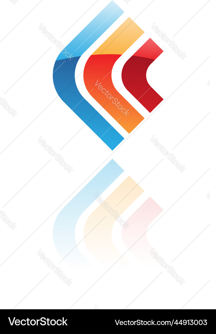 Colorful striped retro abstract logo icon Vector Image