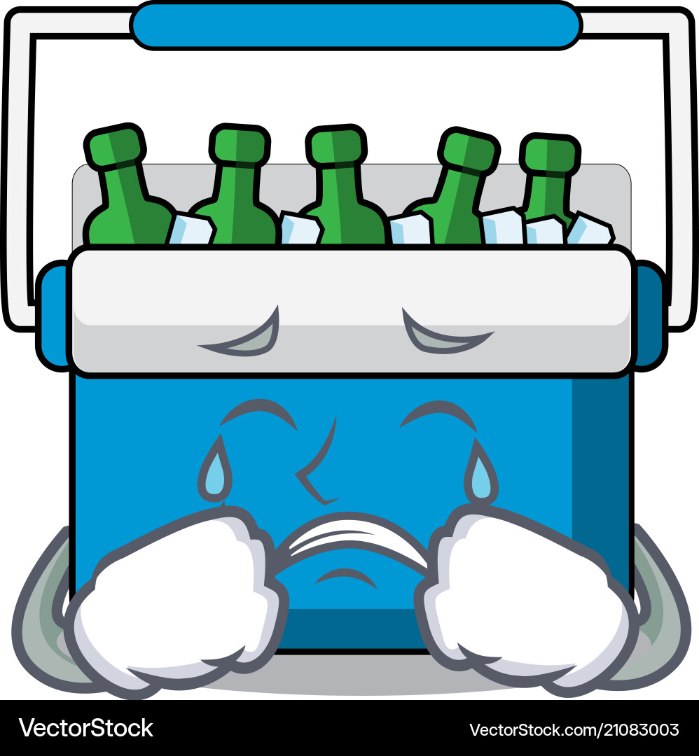 Crying freezer bag mascot cartoon Royalty Free Vector Image