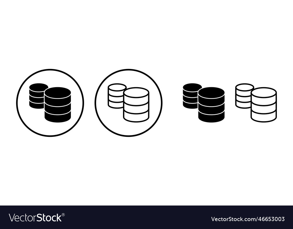 Database icon server icon storage Royalty Free Vector Image
