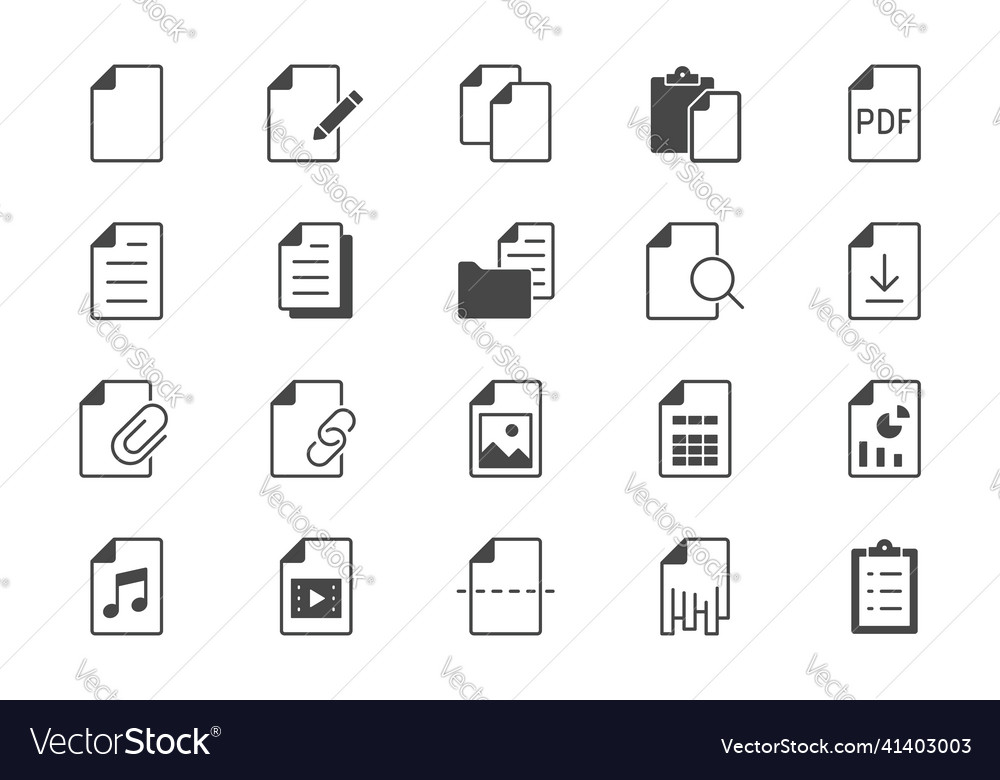File flat icons include icon Royalty Free Vector Image