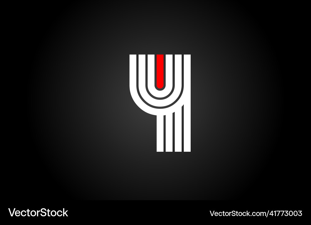 Line y alphabet letter logo icon creative design Vector Image