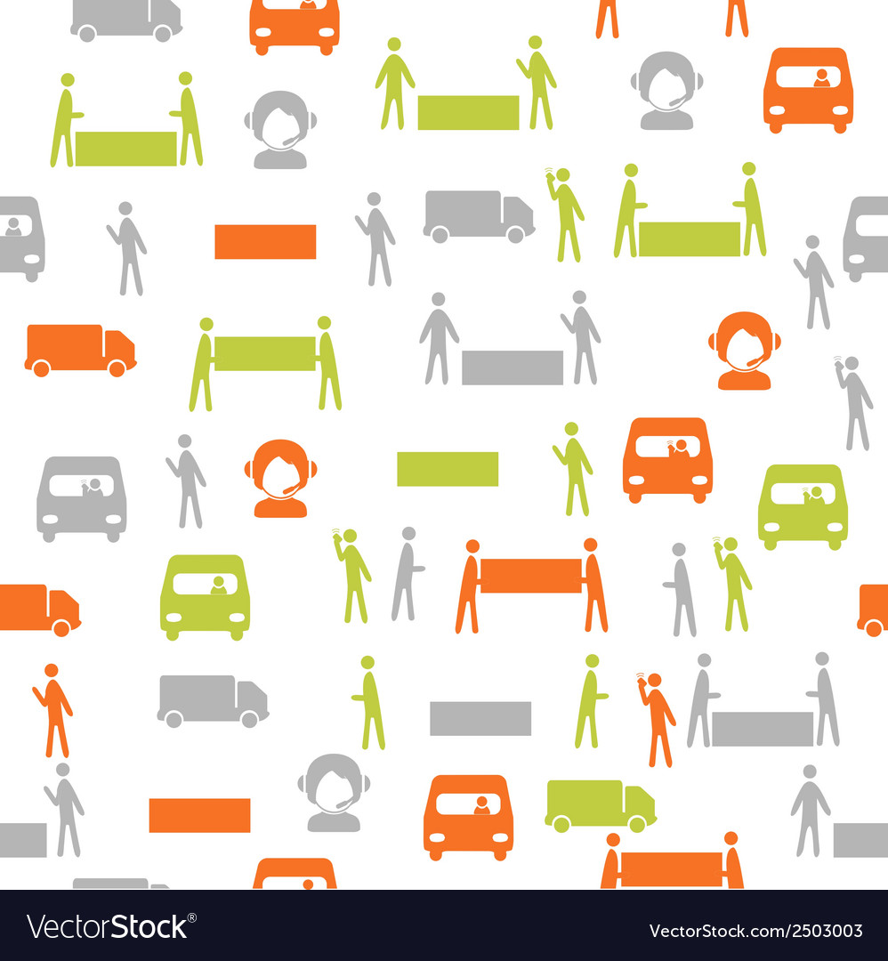 Logistics seamless pattern Royalty Free Vector Image