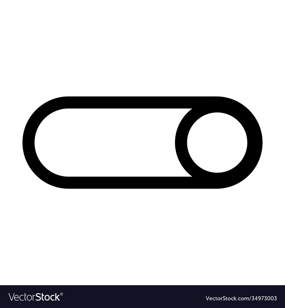 Manual button interface line style icon Royalty Free Vector