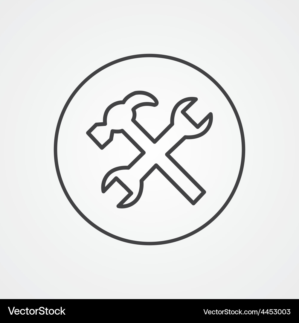Repair outline symbol dark on white background Vector Image
