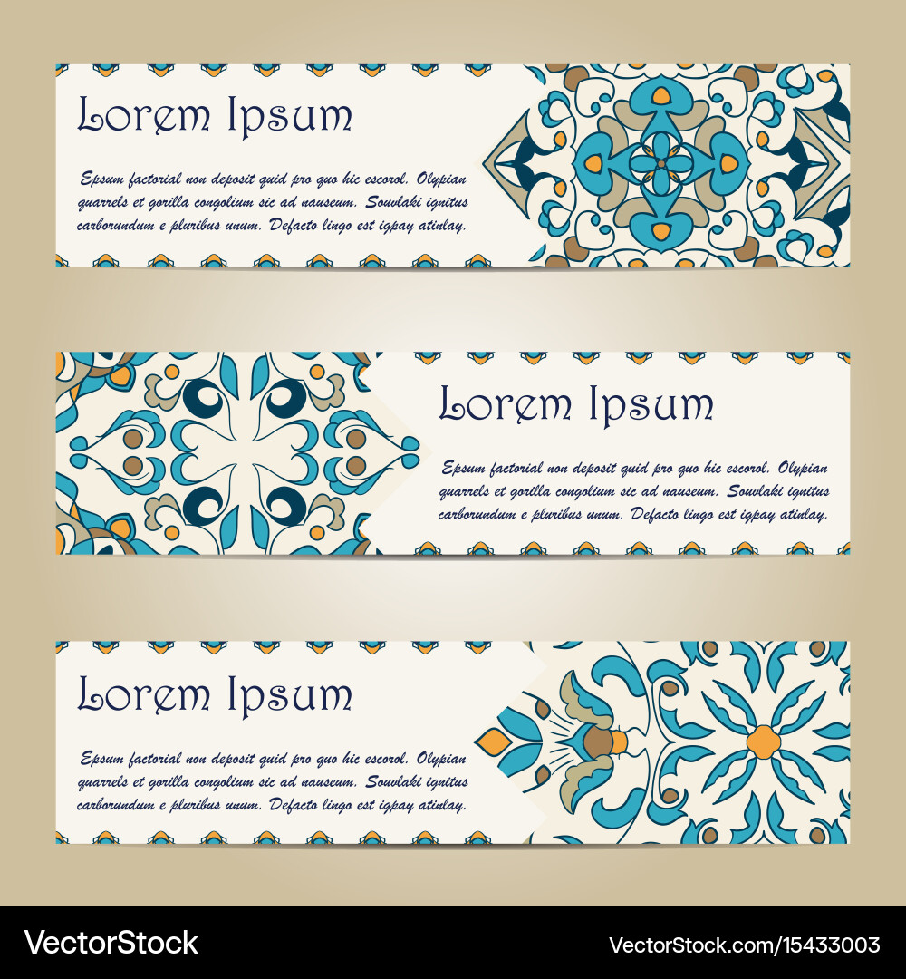 Set of colorful horizontal banners Royalty Free Vector Image