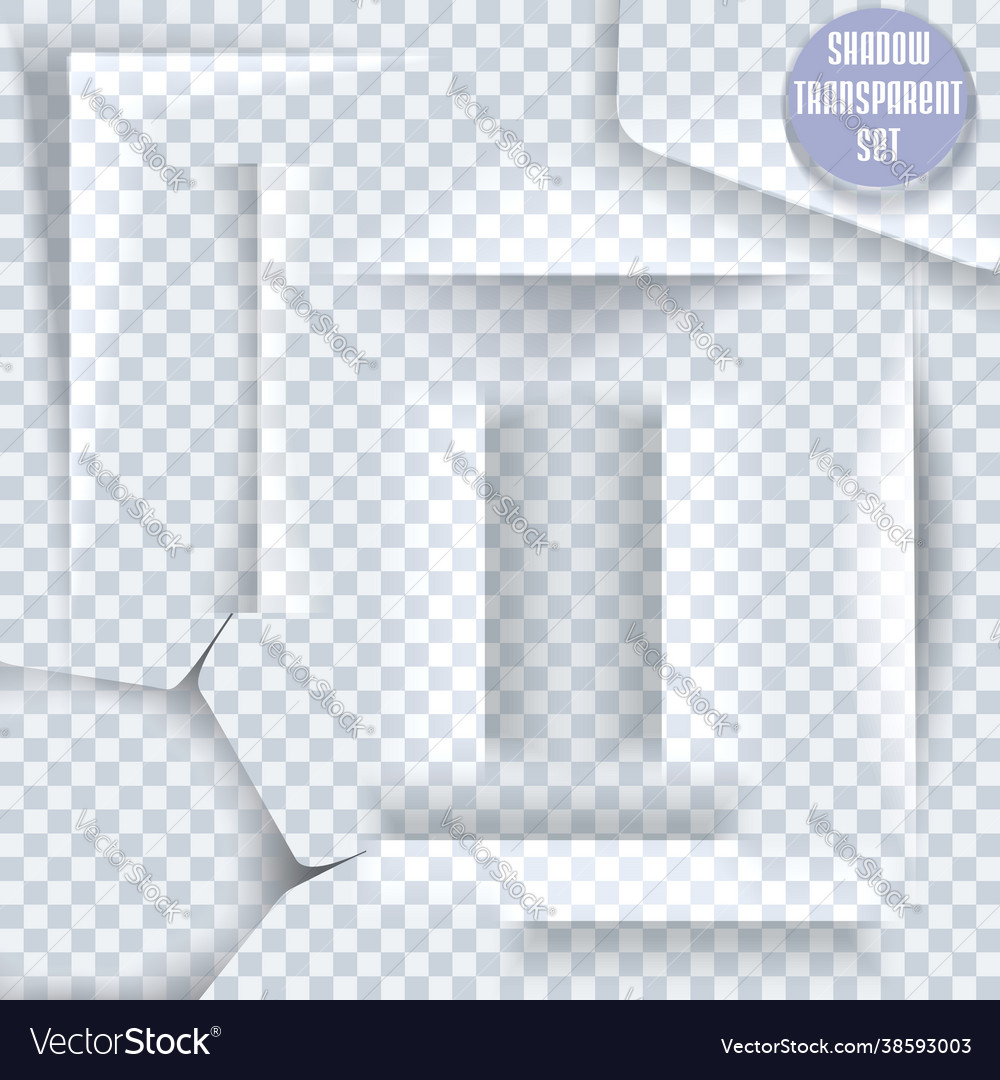 Set transparent realistic paper shadow effects Vector Image