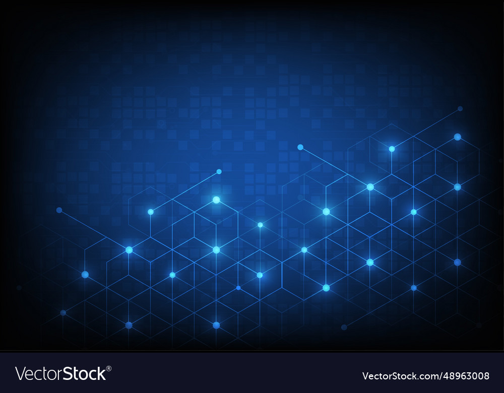 Abstract geometric boxes pattern dot line Vector Image