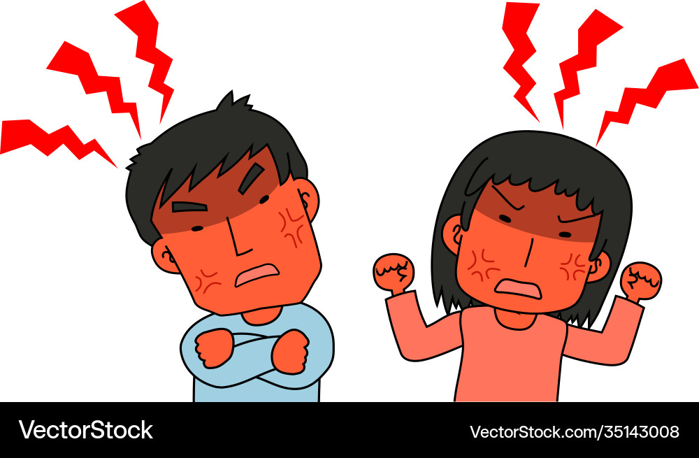 Angry couple making a fierce complaint Royalty Free Vector