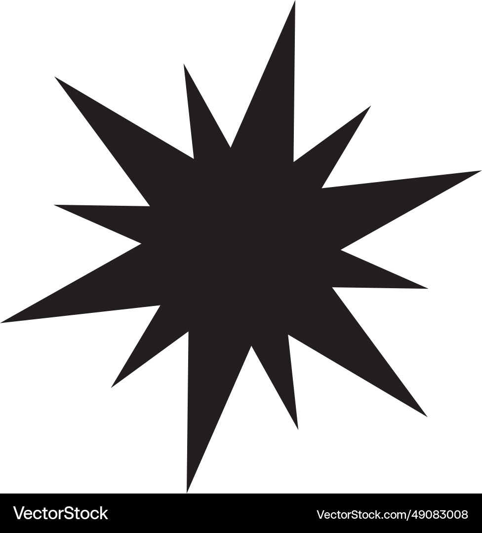 Black star icon silhouette for craft Royalty Free Vector