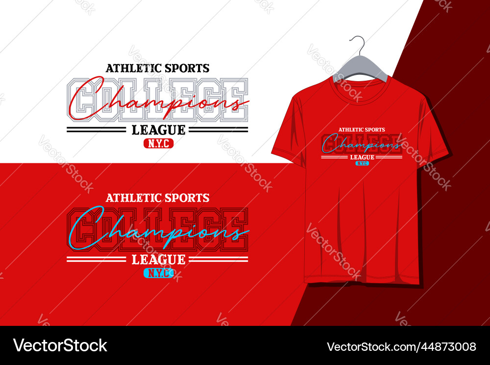 Champions typography design print for t-shirts Vector Image