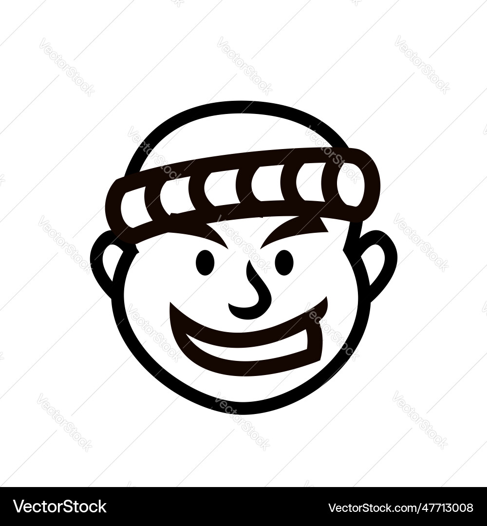 Chef japan restaurant mascot logo icon design Vector Image