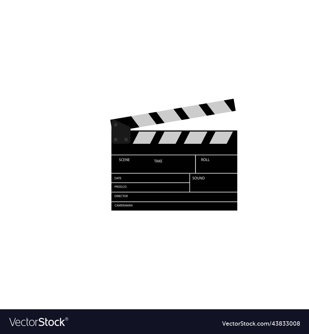 Clapper board logo Royalty Free Vector Image - VectorStock