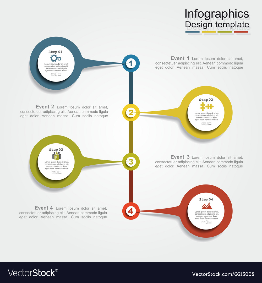 Infographic report template Royalty Free Vector Image